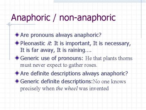 Anaphora The Basics Keywords Cohesion Anaphora Anaphor Antecedent