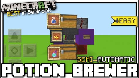Minecraft Bedrock Auto Potion Brewer 🧪 [ Redstone Tutorial ] Mcpe