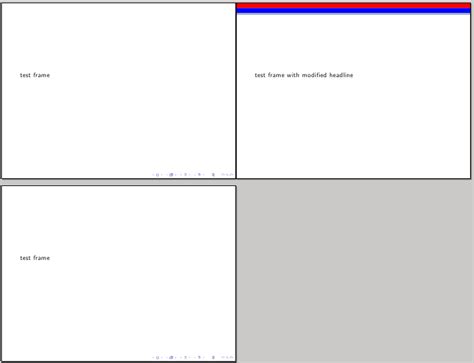 Header Footer Headlines In Beamer TeX LaTeX Stack Exchange