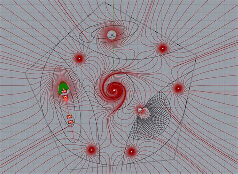 Spiral Diagrid Canopy Based On Force Field Interaction Grasshopper