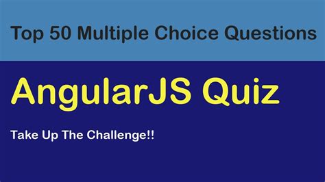 Angularjs Quiz Top 50 Angularjs Mcqs Angularjs Exam Questions With Answers Youtube