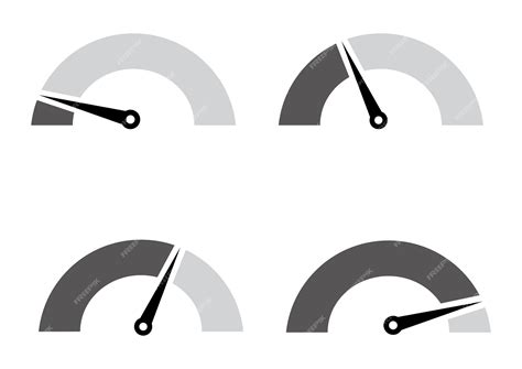 Premium Vector Dashboard Colourful Speedometer Icons Set Customer Satisfaction Indicator Level