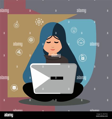 Computer Hacker With Laptop Icon Vector Stock Vector Image And Art Alamy