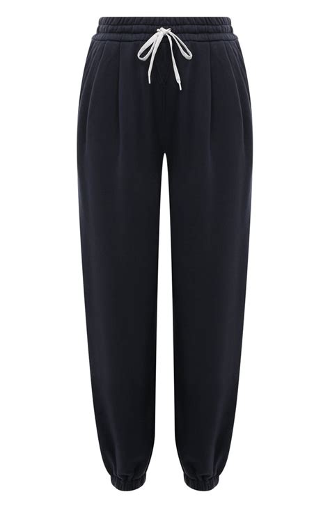 Женские темно синие хлопковые джоггеры Miu Miu купить в интернет магазине ЦУМ арт Mjp224 1ig3