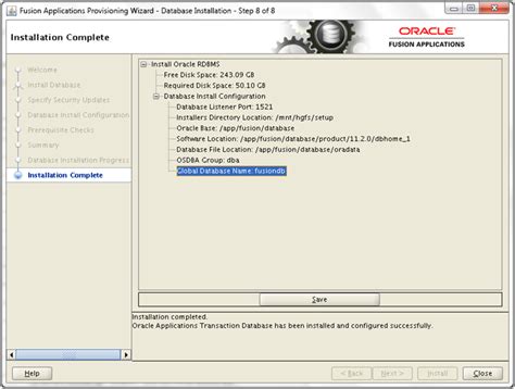 Oracle Fusion Applications Installation Install Oracle 11g Database