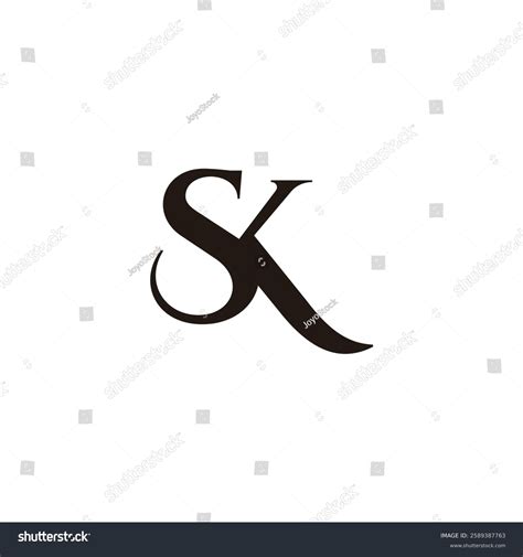 Letters Sk Simple Linked Elegant Curves Stock Vector Royalty Free 2589387763 Shutterstock