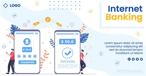 온라인 전자 뱅킹 앱 지갑 또는 은행 신용 카드 게시물 템플릿 플랫 일러스트레이션 전송 및 지불 소셜 미디어에 대 한 사각형 배경의 편집 Brand Name Mobile