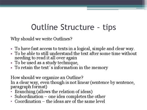 Outline Feedback And Structure Outline Structure Rationale Opening