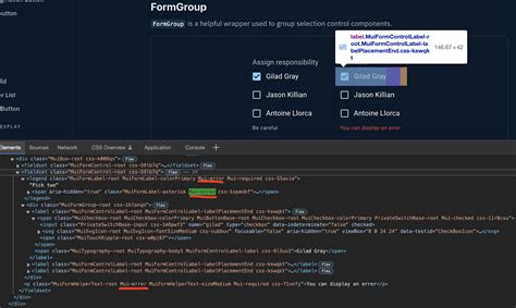No Mui Error Class Error State With Formgroup And Formcontrollabel · Issue 30576 · Mui