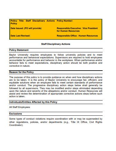 11 Disciplinary Statement Templates In Pdf Doc