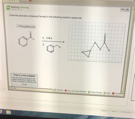 solved map sapling learning draw the aromatic compound fo