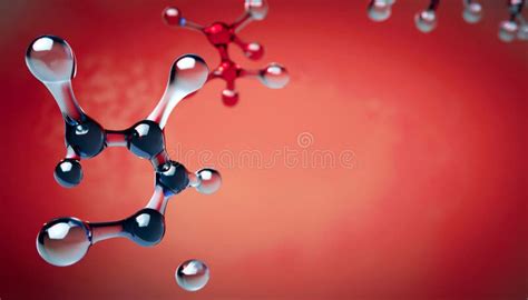 Science Background With Molecula And Atom Model Abstract Molecular Structure Stock Illustration