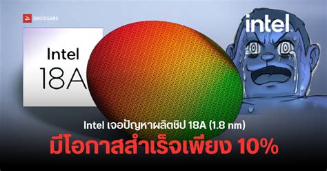 Intel เจอปัญหาการผลิตชิป 18a พบมีโอกาสสำเร็จเพียง 10 จากเดิมที่เคลมไว้ 60 หวั่นปรับปรุง