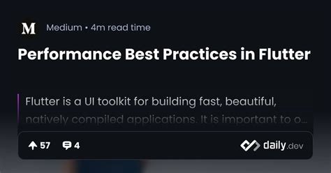 performance best practices in flutter r flutterdev