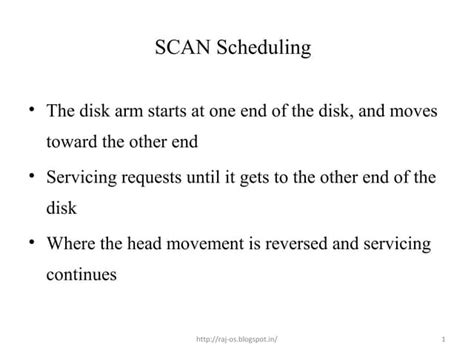 Scan Scheduling 50 1 Ppt