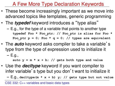 built in a k a native types in c ppt download