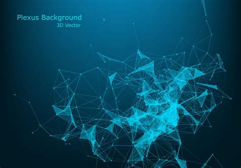 Abstract Polygonal Space Low Poly Dark Background With Connecting Dots