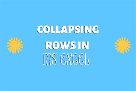 Methods To Collapse Rows In Excel QuickExcel