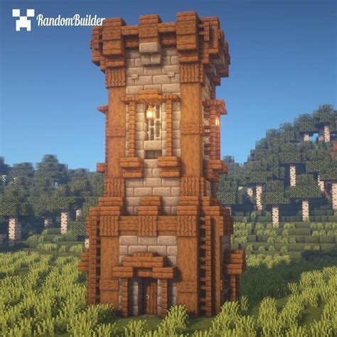 A Tall Wooden Tower Sitting In The Middle Of A Forest