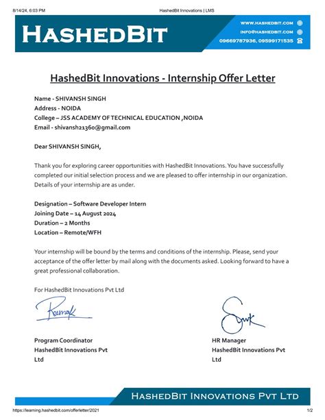 Excited To Share That Ive Received An Offer To Join As A Software