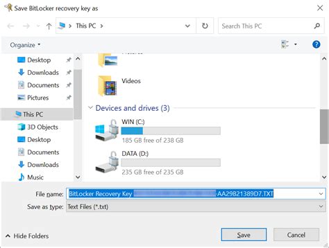 How To Backup Bitlocker Recovery Key Icto Faq