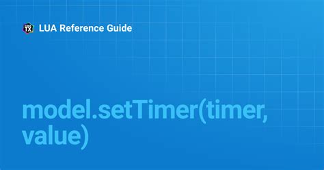Ttimertimer Value Lua Reference Guide