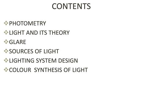 Principle Of Lighting Pptx