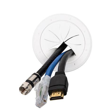 Spring Lock Cable Pass Through Round Wall Covering