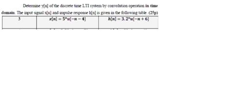 Solved Determine Y N Of The Discrete Time LTI System By Chegg