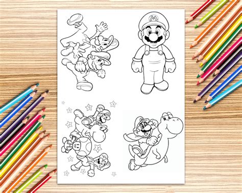 Printable Birthday Mario Party Coloring Pages Custom Personalized Mario