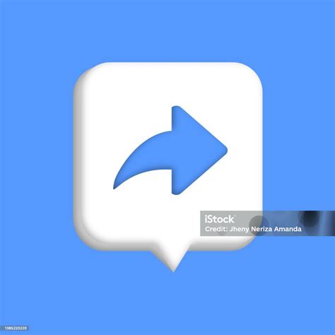 공유 알림 아이콘의 벡터 그림입니다 앞으로 아이콘이 있는 음성 거품입니다 소셜 네트워크 및 디지털 마케팅 알림 기호 웹 이메일 소셜 미디어 배너를 위한 인사말 카드 디자인