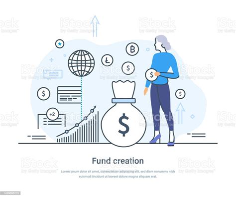 펀드 창출 관리 및 투자 은행 사업 개념 투자 신탁 자금 관리 사업 기회 기업 벤처 캐피탈 웹 배너 얇은 선 디자인 개발에 대한 스톡 벡터 아트 및 기타 이미지 Istock