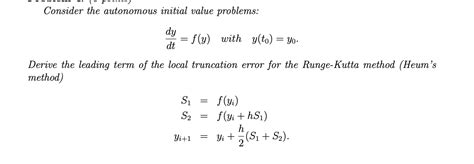 Solved Consider The Autonomous Initial Value Problems Dy Dt