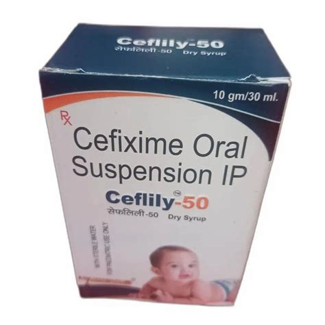 Ceflily Dry Syp Cefixime Oral Suspension Ip 50mg 5ml At Rs 54 4 Box Cefixime Oral In Kanpur