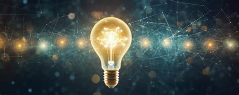 Premium Photo Blockchain Inspired Polygon Light Bulb Concept