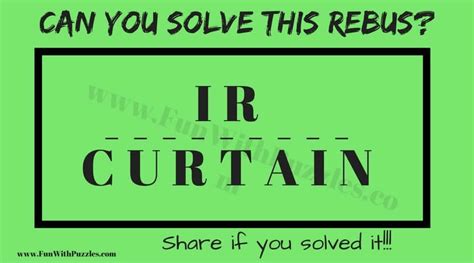 Rebus Riddles For Adults With Answers Riddles In English