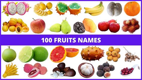 100 Fruit Names In English Fruits Name With Picture Learn Entry Youtube