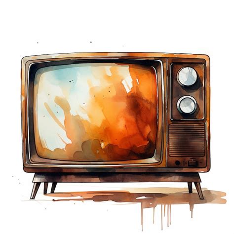 A Drawing Of A Tv With The Words Quot The Word Quot On It Premium Ai
