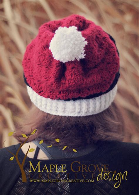 Sassy Santa Slouchy Hat Pattern With Removable Headbandearwarmer Etsy