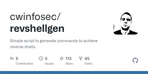 Github Cwinfosecrevshellgen Simple Script To Generate Commands To Achieve Reverse Shells