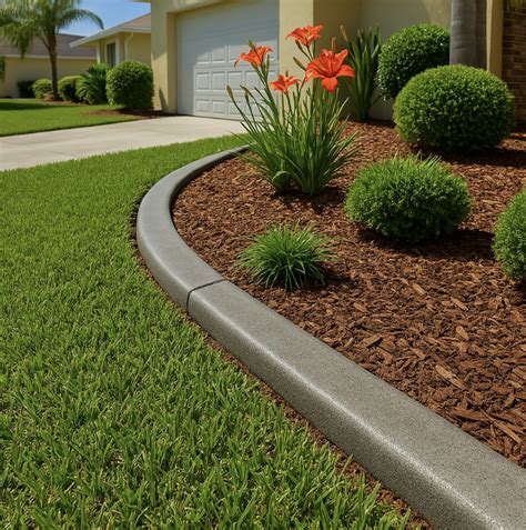 Concrete Landscape Borders Durable Cement Curbing For Clean Yard Edges