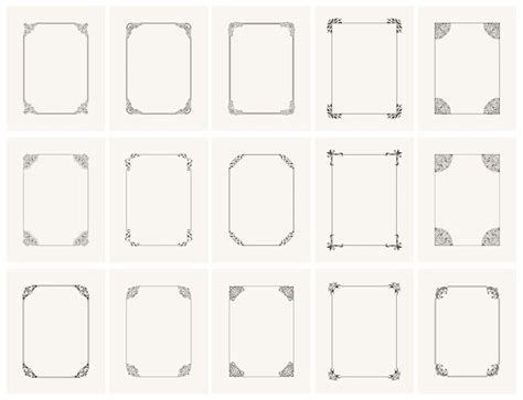 붓글씨 장식 프레임 무료 벡터