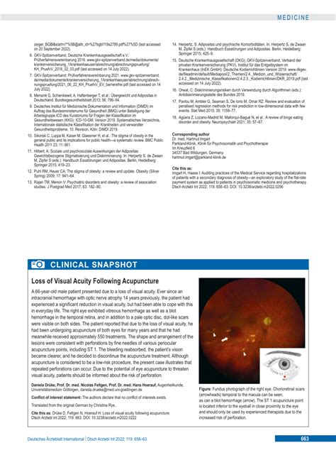 Pdf Loss Of Visual Acuity Following Acupuncture