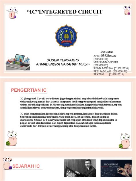 Icintegreted Circuit Dosen Pengampu Ahmad Indra Harahap M Kom Pdf