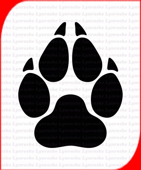 Wolf Paw Print Silhouette Svg Svg Dxf Cricut Silhouette Etsy