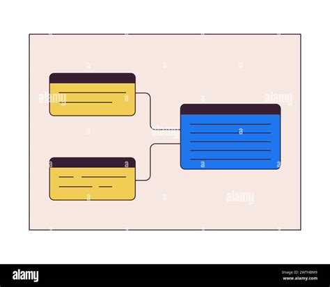 Information Blocks Scheme 2d Linear Cartoon Objects Stock Vector Image Information Blocks Scheme 2d Linear Cartoon Objects Stock Vector Image