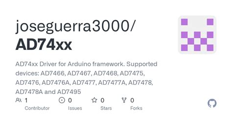 GitHub Joseguerra3000 AD74xx AD74xx Driver For Arduino Framework Supported Devices AD7466