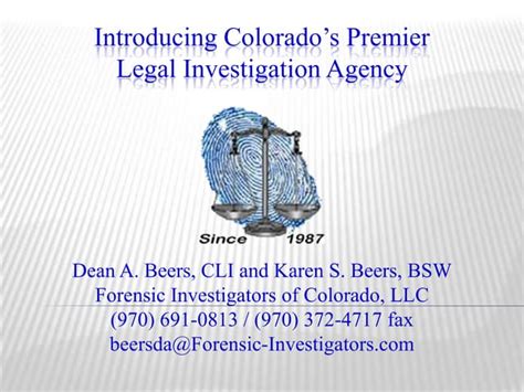 Forensic Investigators Of Colorado Llc Ppsx Injuries Diseases And Conditions