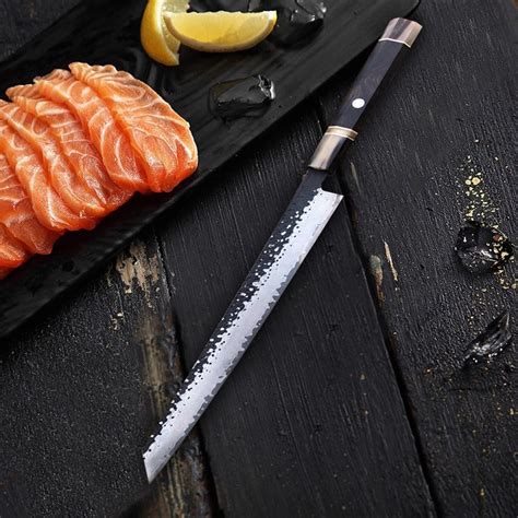 11 인치 사시미 나이프 핸드메이드 다마스커스 Vg10 스틸 샤프 커터 스시 클리버 햄 키리츠케 주방 나이프 팔각형 나무 손잡이 Aliexpress