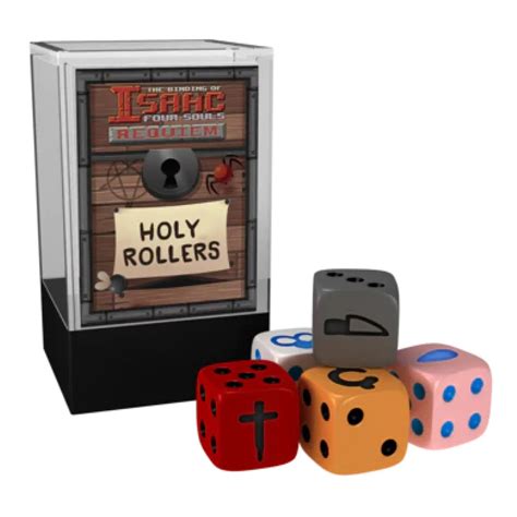 The Binding Of Isaac Four Souls Holy Rollers Dice Set Gameology Product